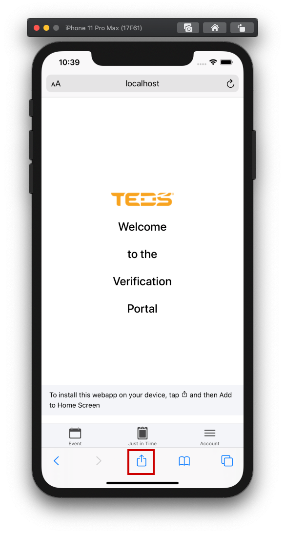 Install the TEDS Verification Application On an IOS Device